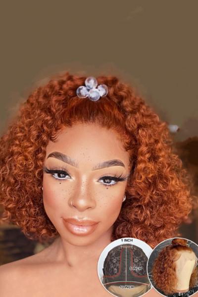 NEW IN 14 INCH #130 COLOR T CAP CONSTRUCTION CURLY WIG - Human Hair ...